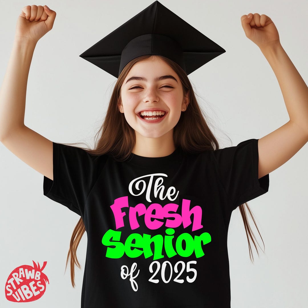 The Fresh Senior of 2025 Png, Svg, Pink Neon Green Graffiti Design ...