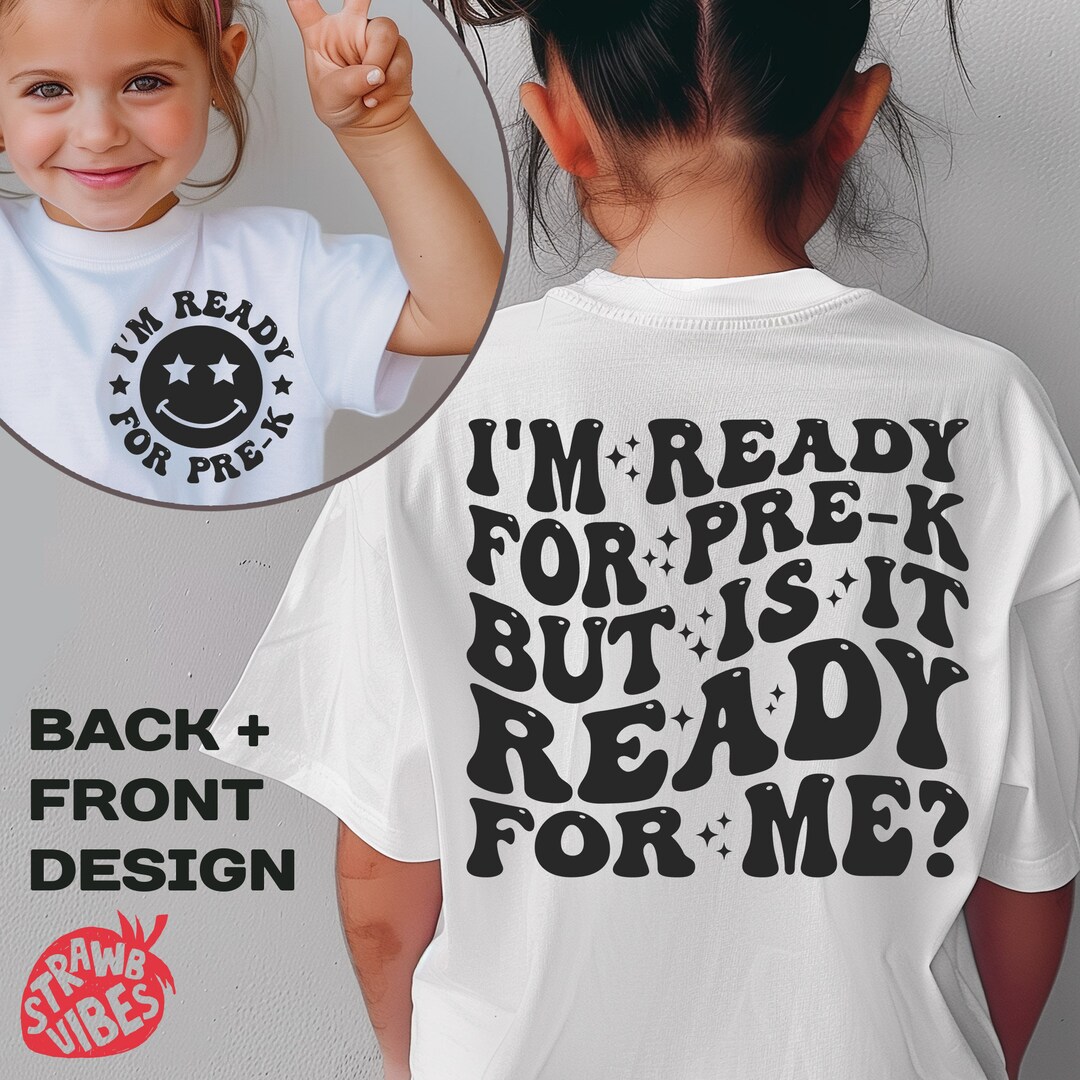 I'm Ready for Pre-k but is It Ready for Me SVG, Png, Wavy Groovy Design ...
