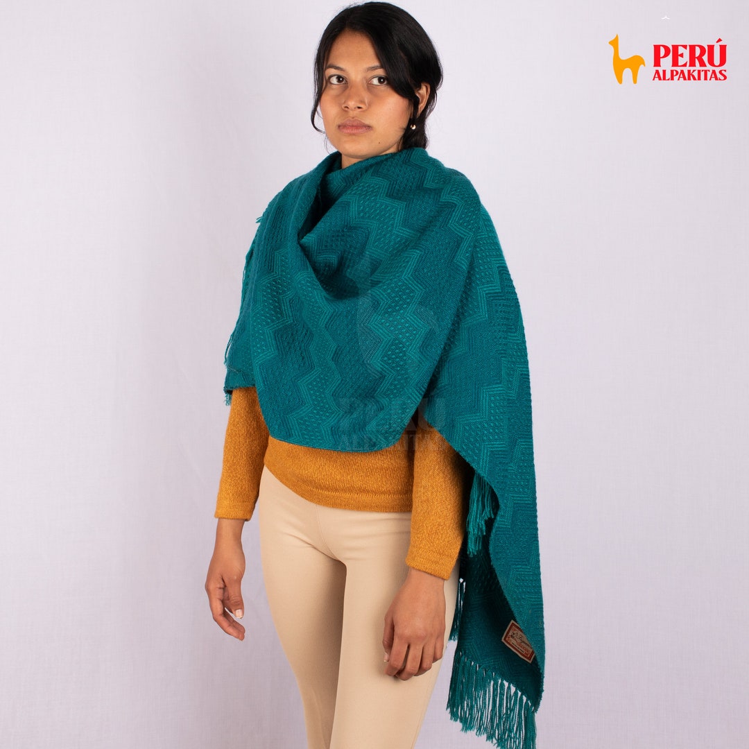 Experience Winter Elegance With Our Long Peruvian Alpaca Wool Cape ...