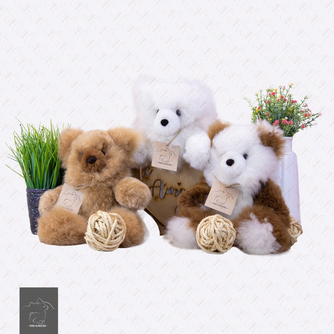 Real alpaca fur TEDDY BEAR / soft toy / stuffed animal fur | Etsy