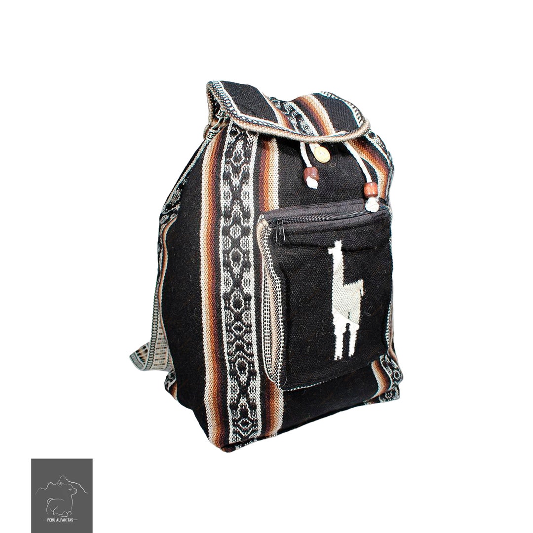Peruvian Wool Backpack With Pocket / Llama / Handmade / Andean - Etsy
