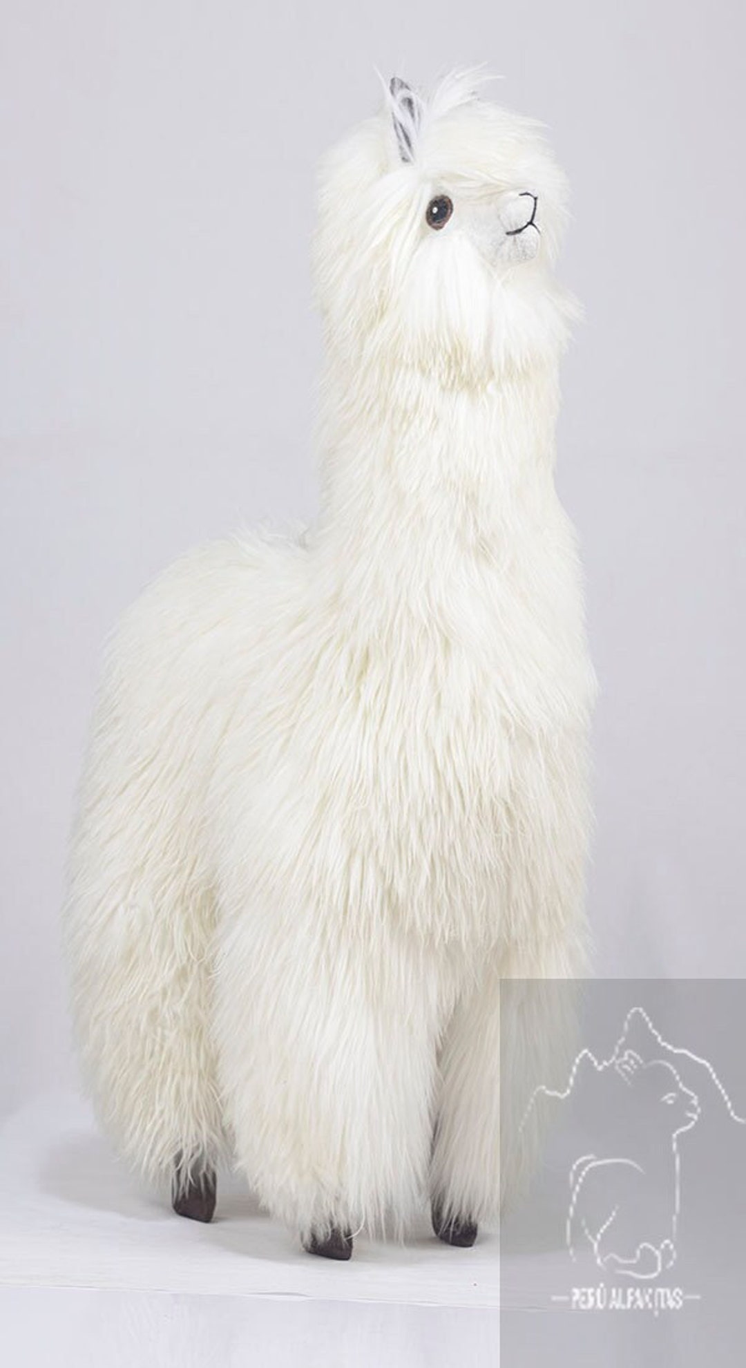 100% Real Alpaca Fur Toy / Life Size Plush Toy / Soft and Unique ...