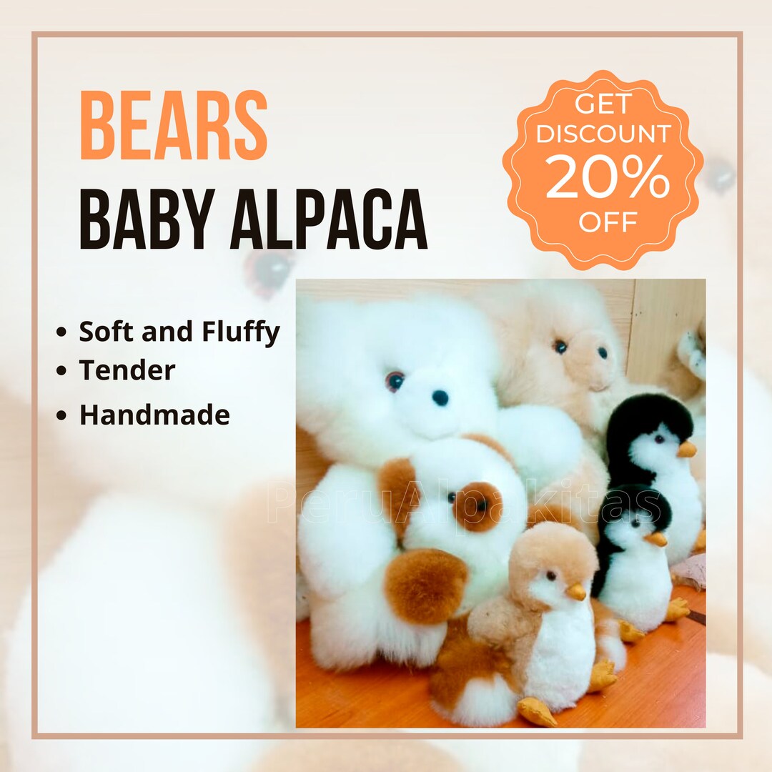 Real Alpaca Fur Bear Baby Alpaca Plush Super Soft Fur Real - Etsy