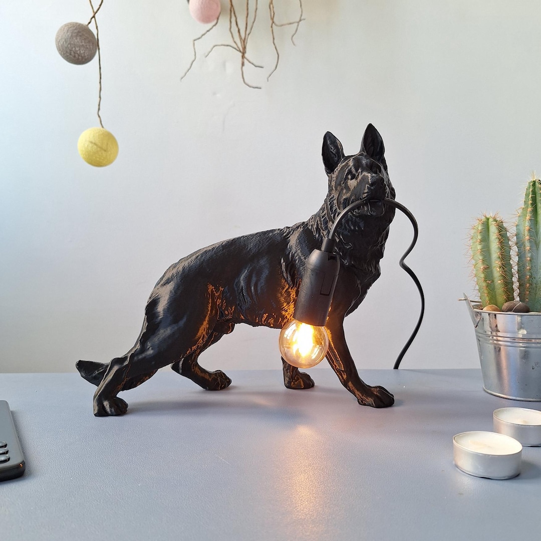 German Shepherd Table Lamp - Etsy