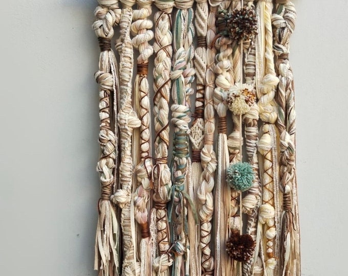 Peruvian Quipu, Bohemian Wall Hanging, Yarn Wall Hanging, Fiber Wall ...