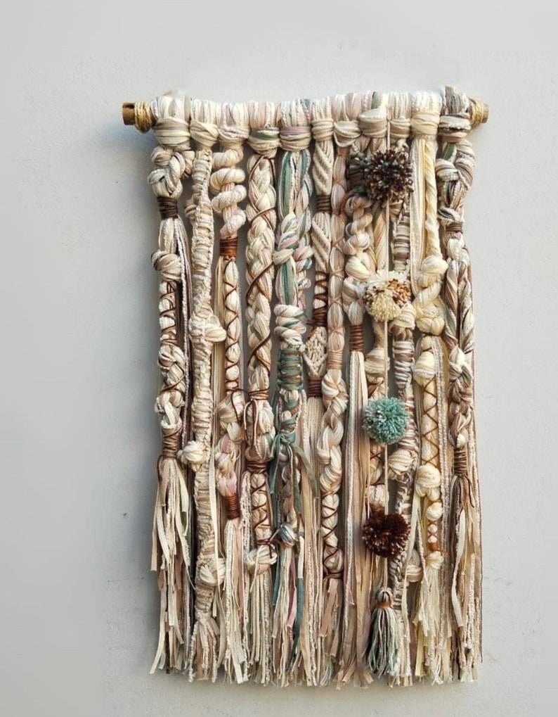 Peruvian Quipu, Bohemian Wall Hanging, Yarn Wall Hanging, Fiber Wall ...