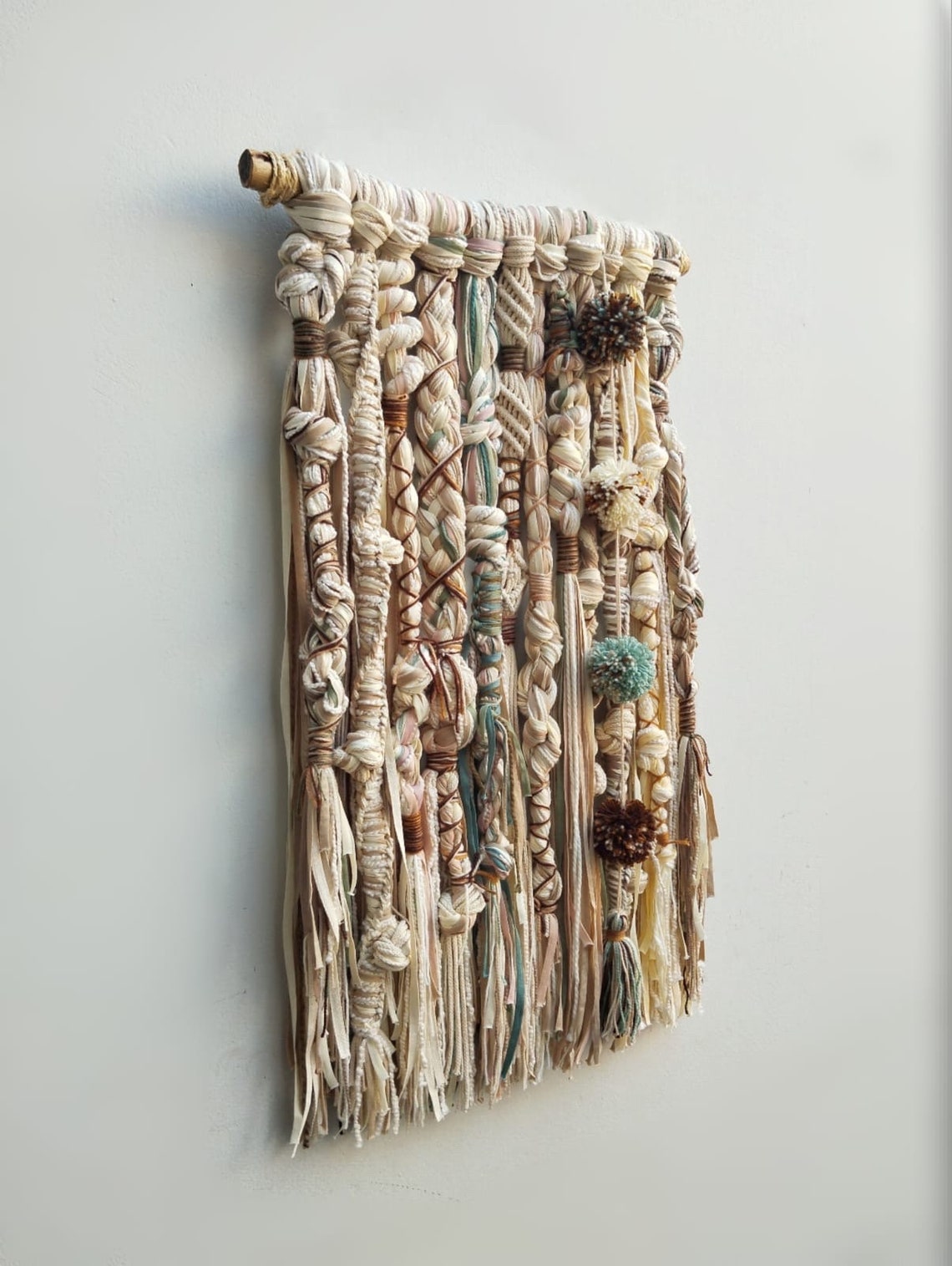 Peruvian Quipu, Bohemian Wall Hanging, Yarn Wall Hanging, Fiber Wall ...