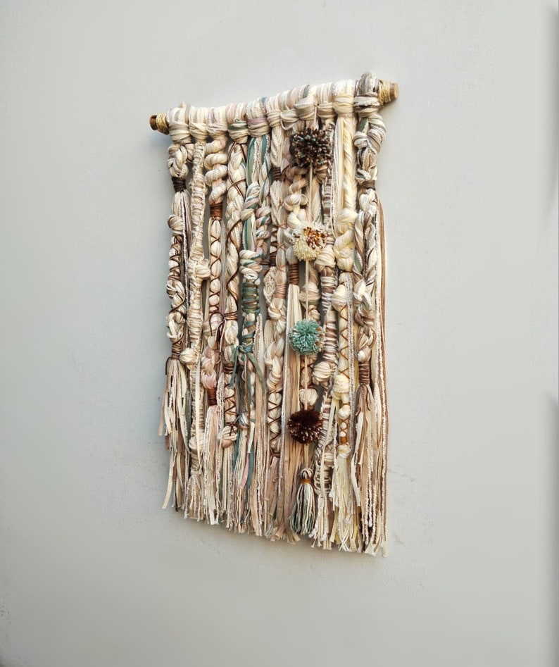 Peruvian Quipu, Bohemian Wall Hanging, Yarn Wall Hanging, Fiber Wall ...