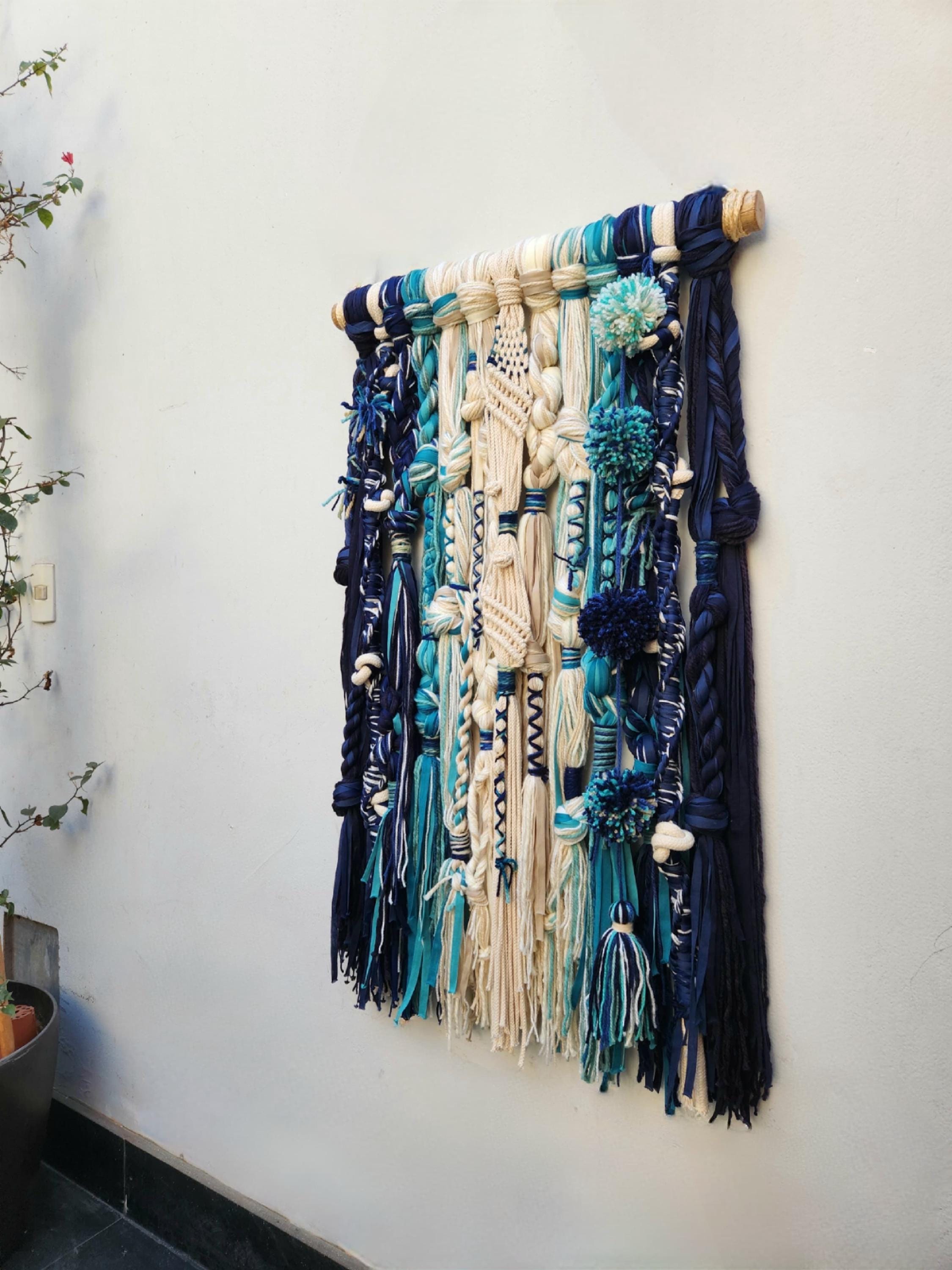 Peruvian Quipu, Bohemian Wall Hanging, Yarn Wall Hanging, Fiber Wall ...