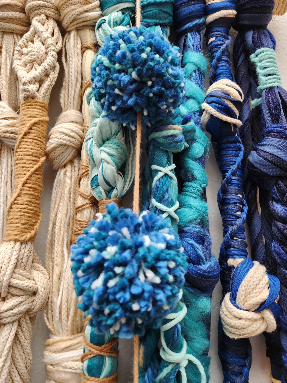 Peruvian Quipu, Bohemian Wall Hanging, Yarn Wall Hanging, Fiber Wall ...