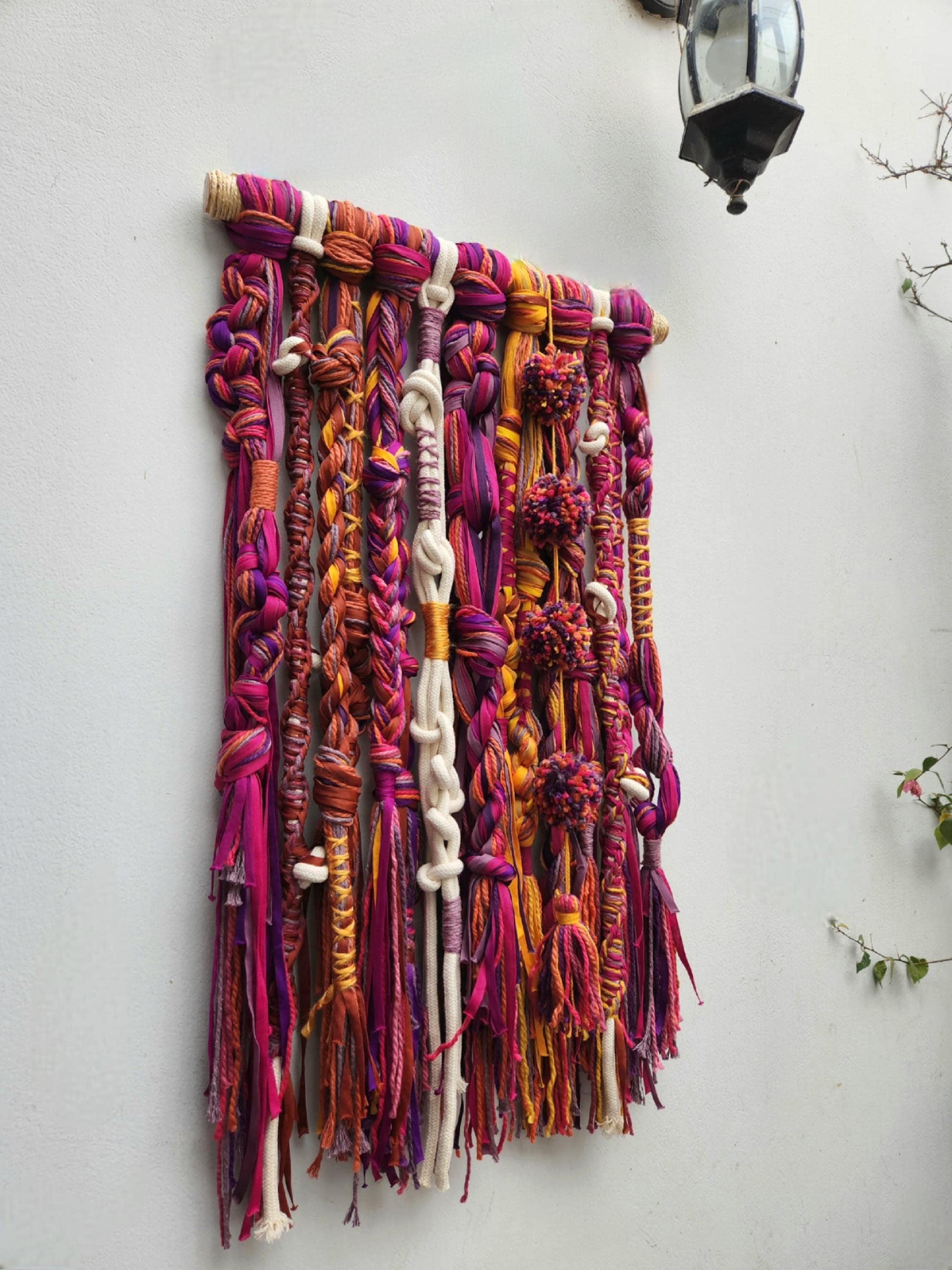 Peruvian Quipu, Bohemian Wall Hanging, Yarn Wall Hanging, Fiber Wall ...