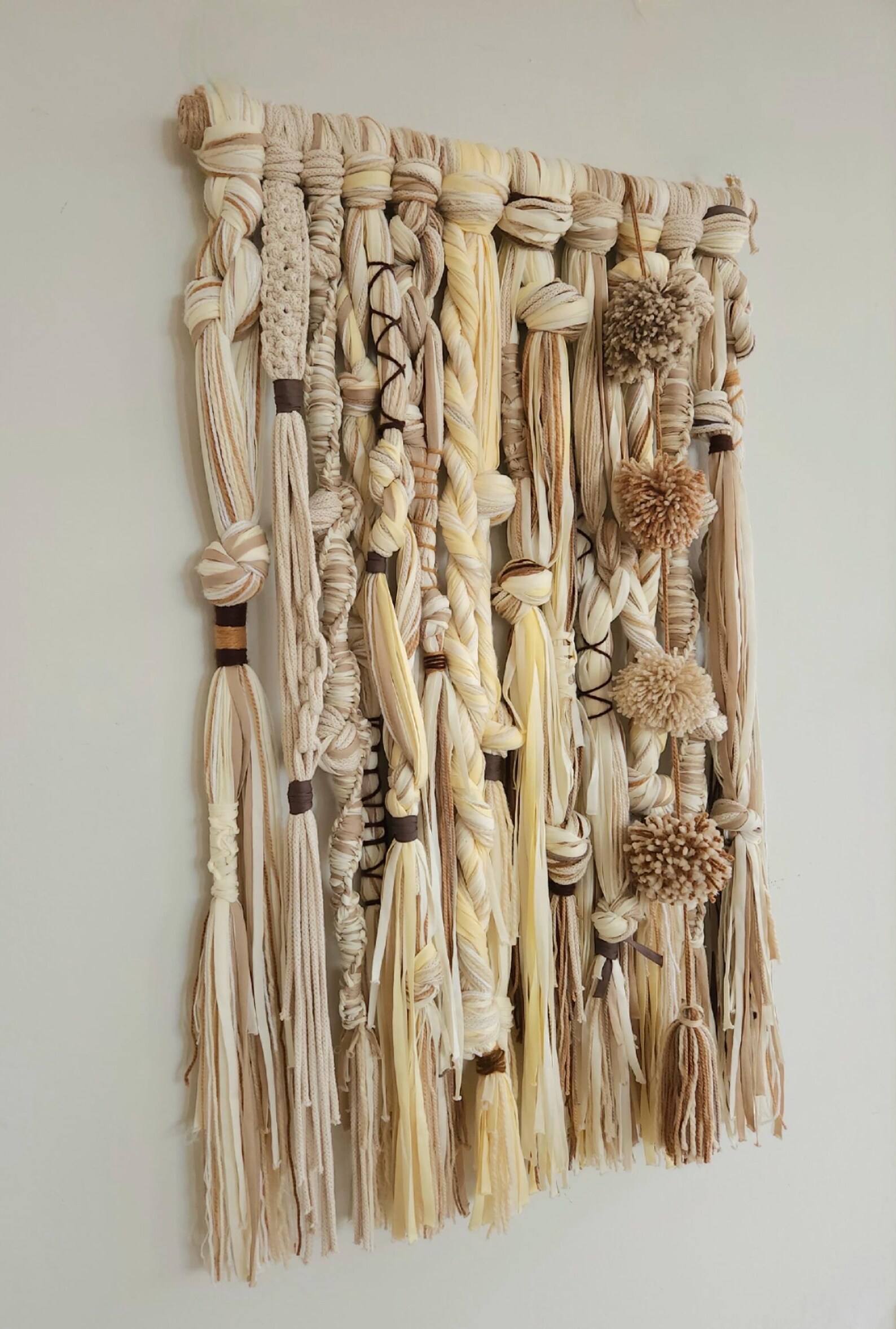 Peruvian Quipu, Bohemian Wall Hanging, Yarn Wall Hanging, Fiber Wall ...