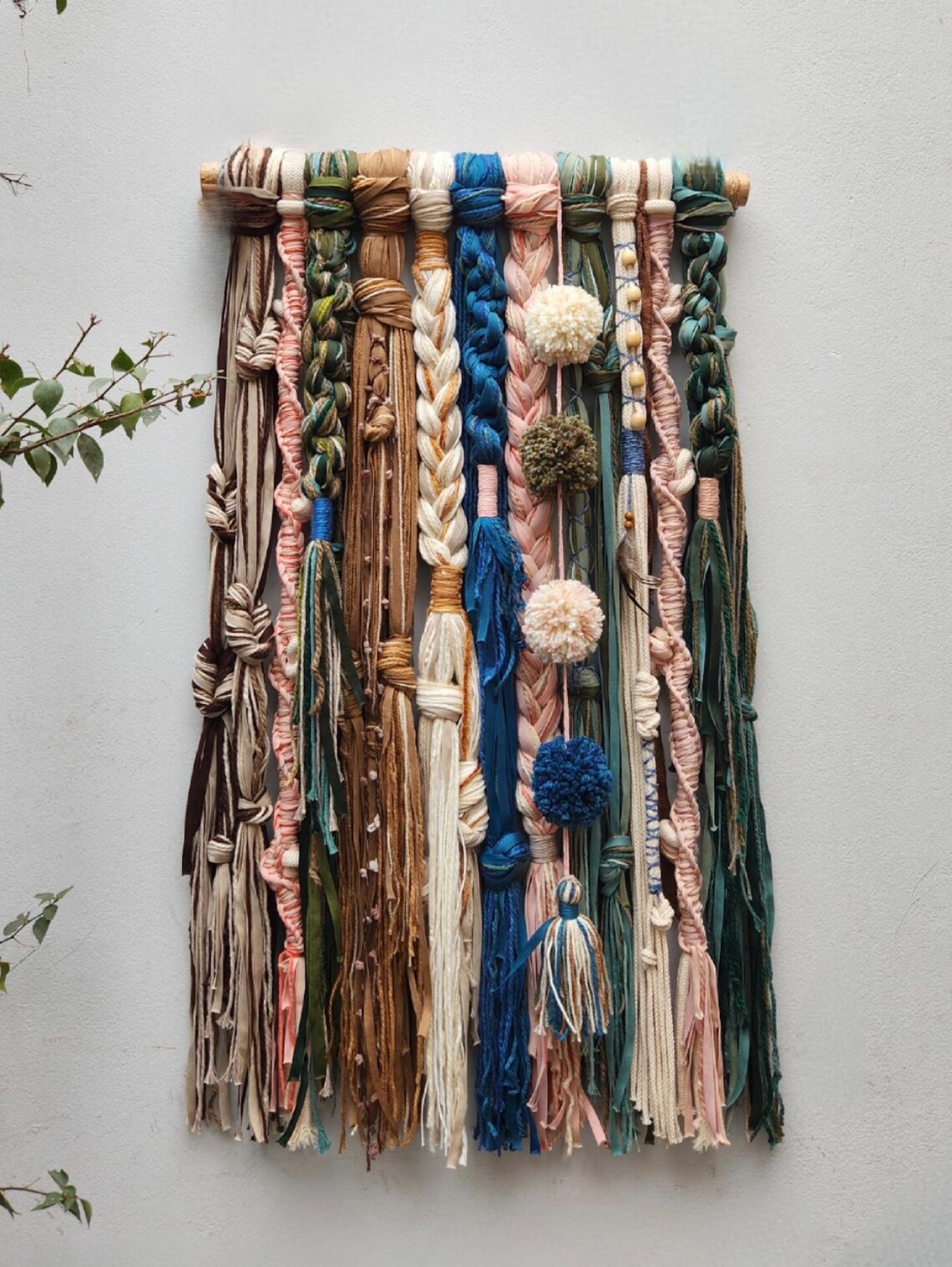Peruvian Quipu, Bohemian Wall Hanging, Yarn Wall Hanging, Fiber Wall ...