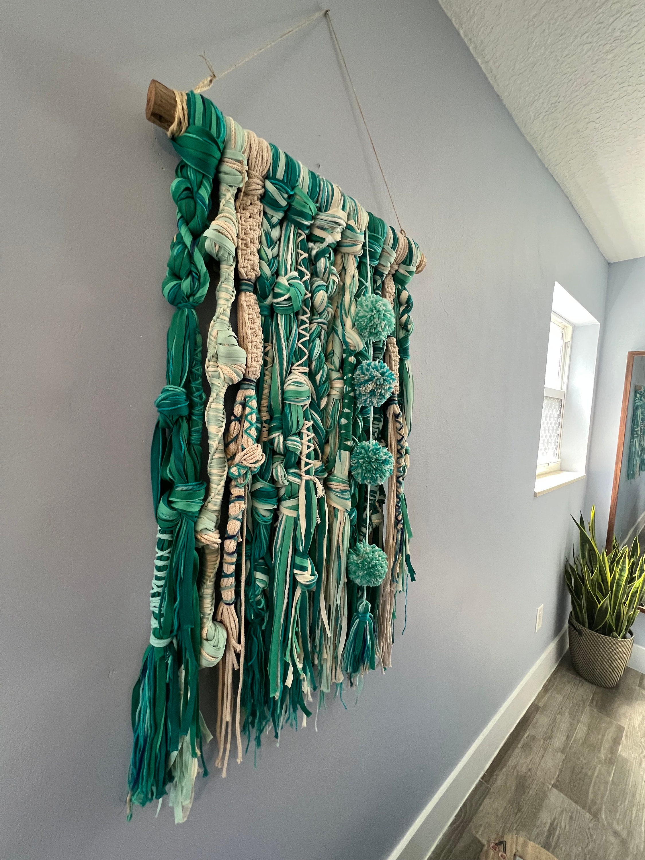 Peruvian Quipu, Bohemian Wall Hanging, Yarn Wall Hanging, Fiber Wall ...