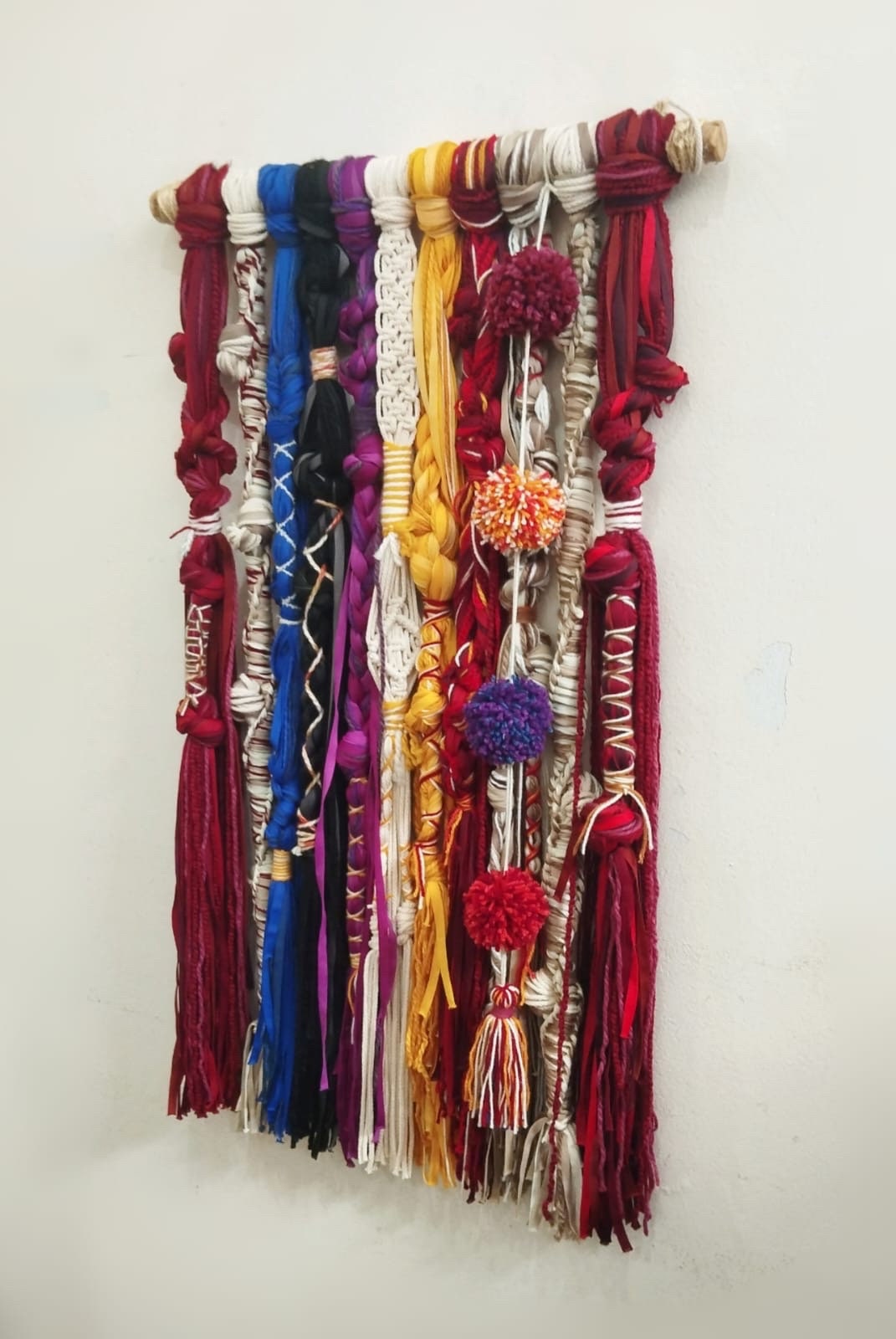Peruvian Quipu, Bohemian Wall Hanging, Yarn Wall Hanging, Fiber Wall ...