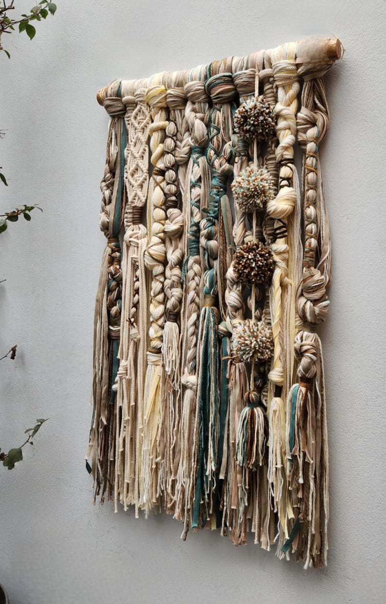 Peruvian Quipu, Bohemian Wall Hanging, Yarn Wall Hanging, Fiber Wall ...