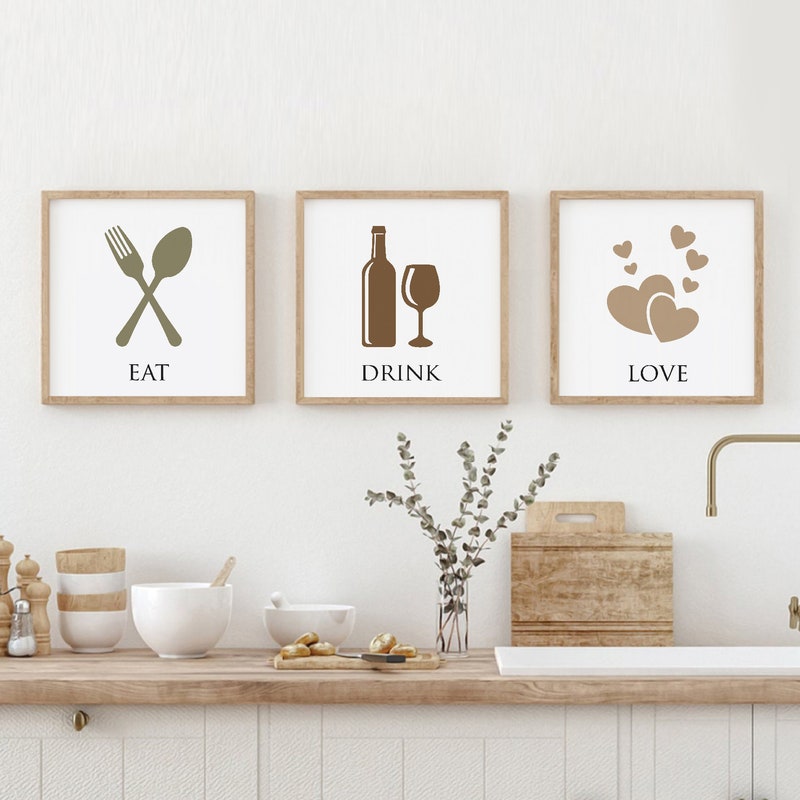 Eat Drink Love Art - Etsy