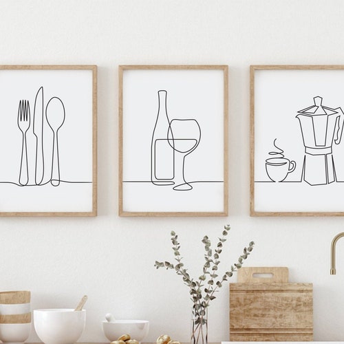 Kitchen Wall Art Set of 8 Kitchen Prints Kitchen Decor - Etsy