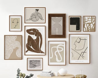 Modern Gallery Wall Set of 10 Boho Bundle Print Set, Gallery Wall Print ...