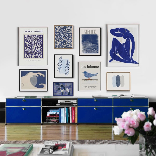 Printable Blue Wall Art - Etsy