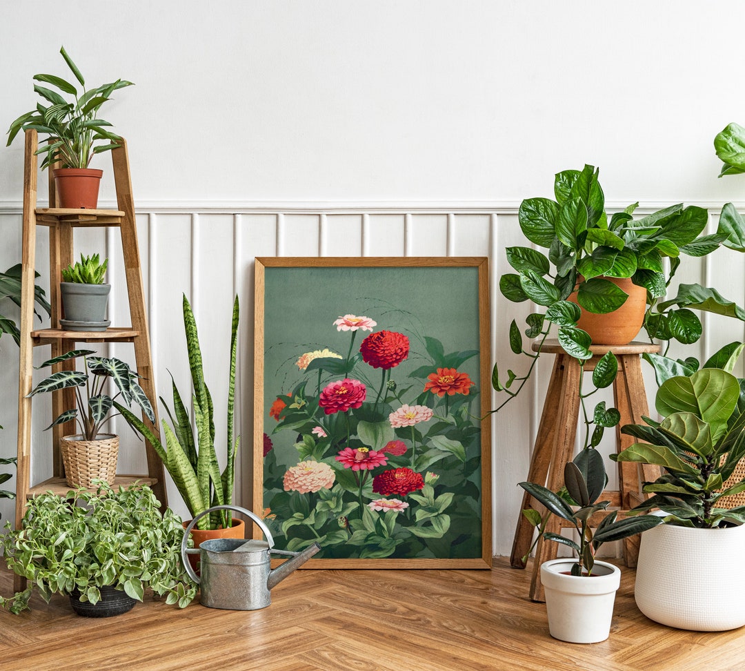 Flowers Wall Art, Botanical Poster, Eclectic Home Decor, Floral ...