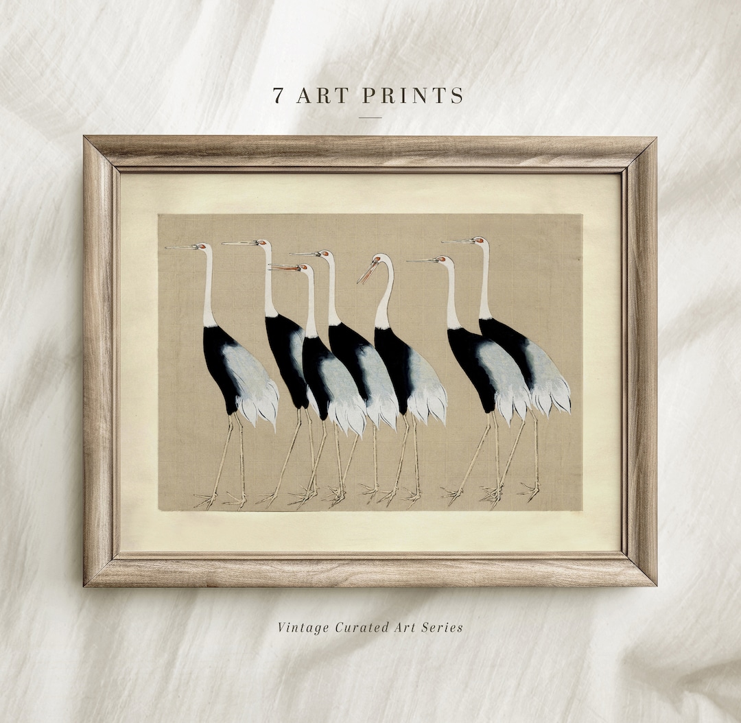 Vintage Animal Print, Stork Painting, Digital Download - Etsy