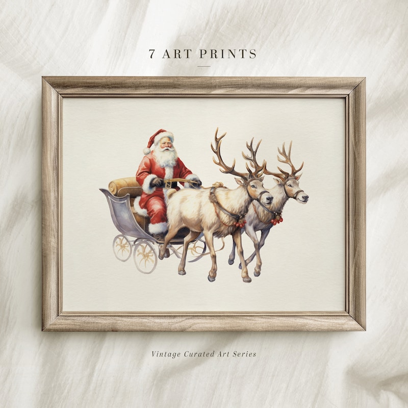 Santa Art Print - Etsy