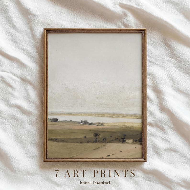 Vintage Landscape Gallery Wall Set, Botanical Butterfly Prints (digital ...