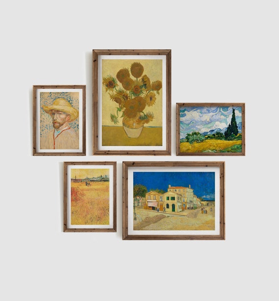 Van Gogh Gallery Wall Print Set Famous Paintings Exhibition - Etsy
