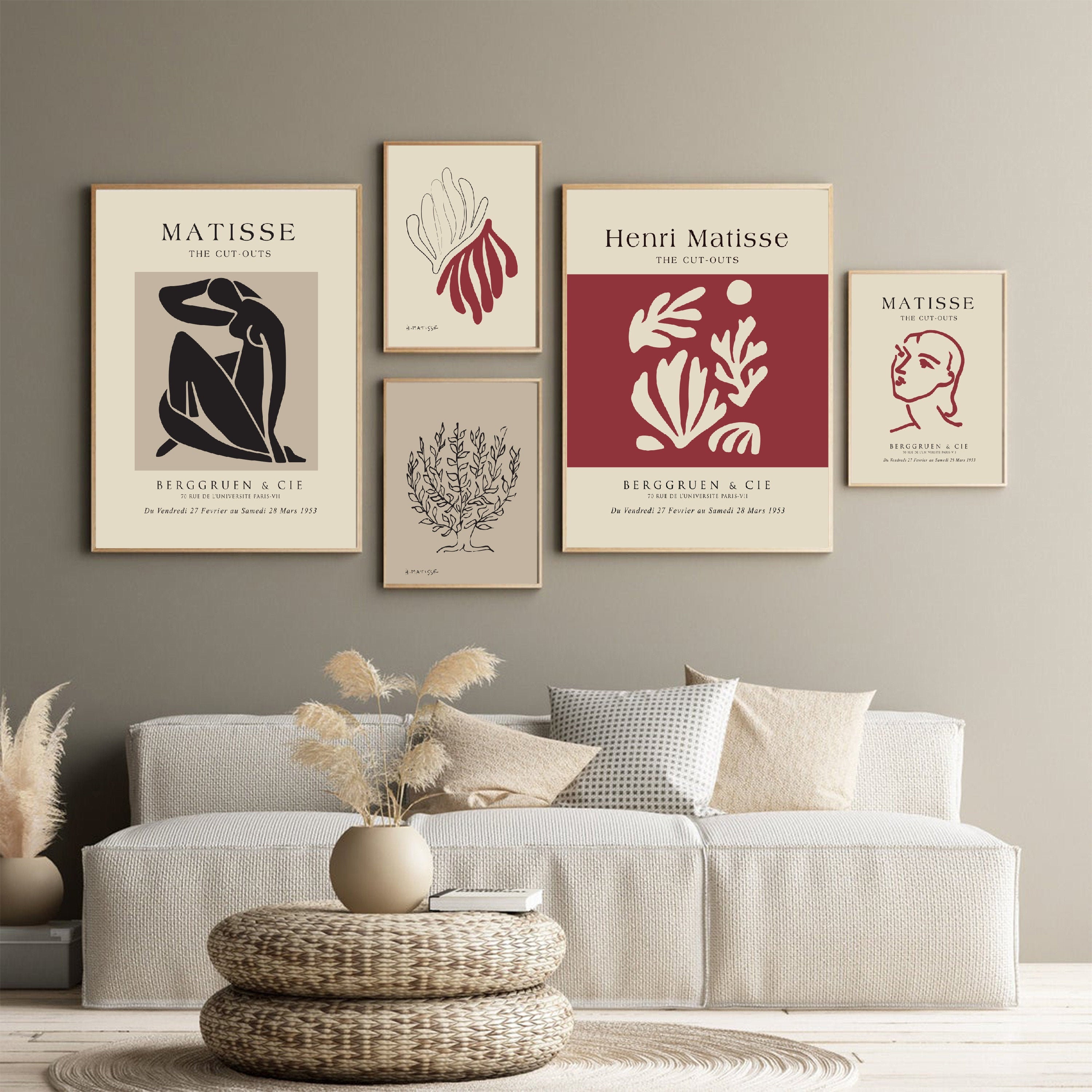 Matisse Print Set of 5 Gallery Wall Set Exhibition Poster - Etsy