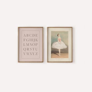 Pink Nursery Art Set: Vintage-inspired Girls Room Decor (digital ...