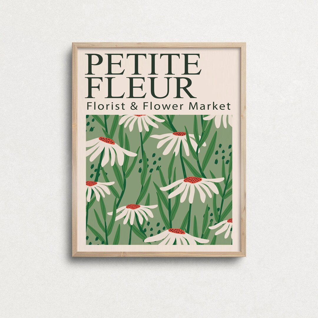 Botanical Flower Market Print: Green Floral Poster (digital Print) - Etsy