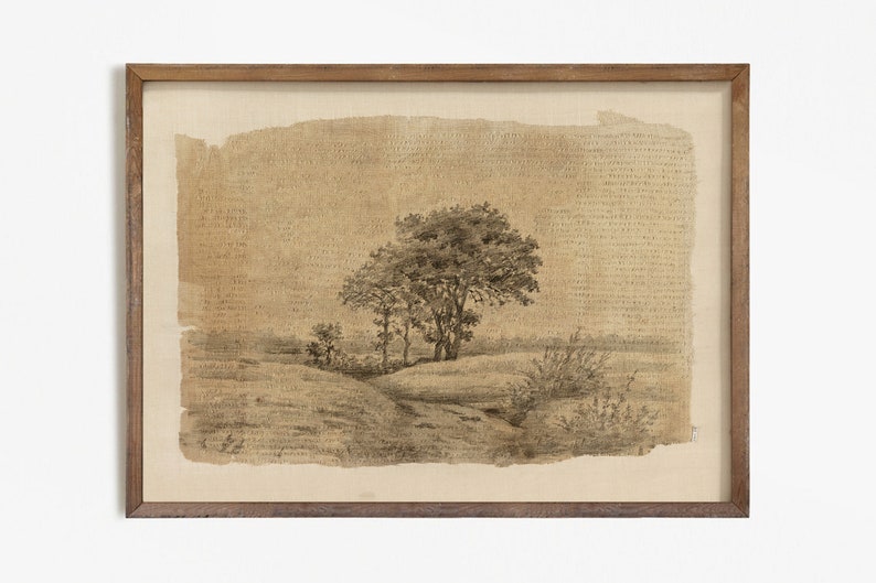 Antique Tree Sketch Print Set: Farmhouse Botanical Art (digital ...
