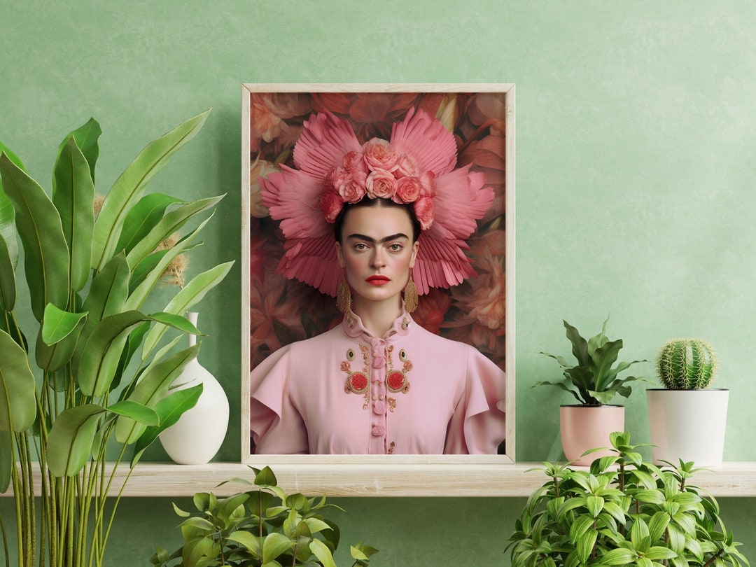 Frida Kahlo Portrait Print, Frida Khalo Wall Art, Feminist Gift, Girl ...