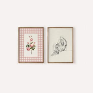 Pink Nursery Art Set: Vintage-inspired Girls Room Decor (digital ...