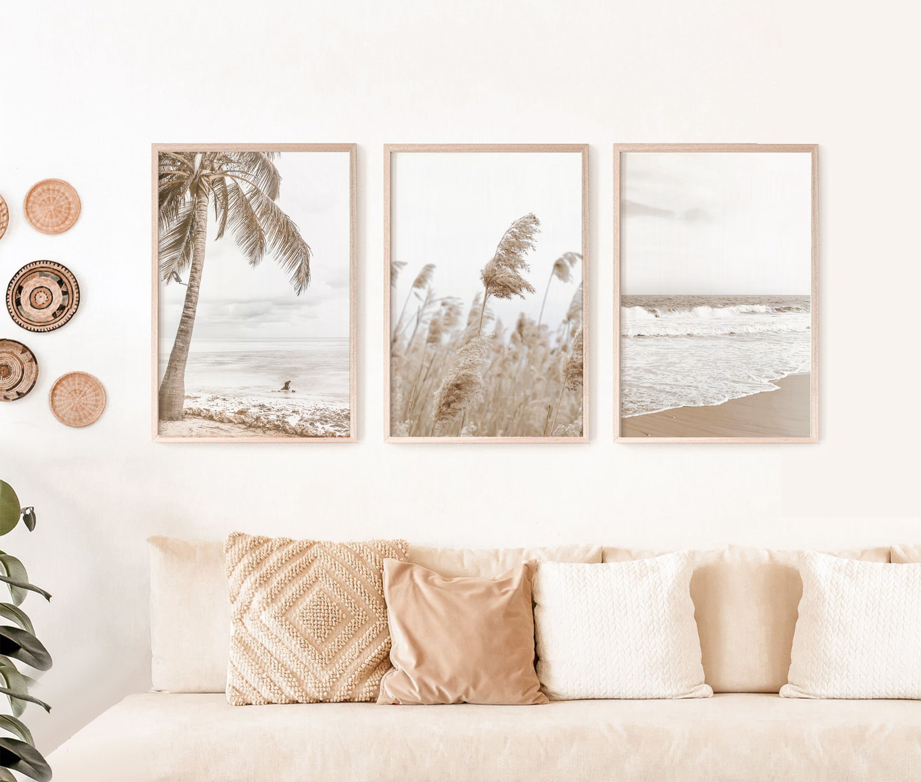 Boho Decor Gallery Wall Art Set of 10 Boho Home Decor Neutral | Etsy