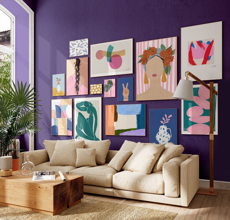 Colorful Gallery Wall Set MEGA Bundle Contemporary Art - Etsy