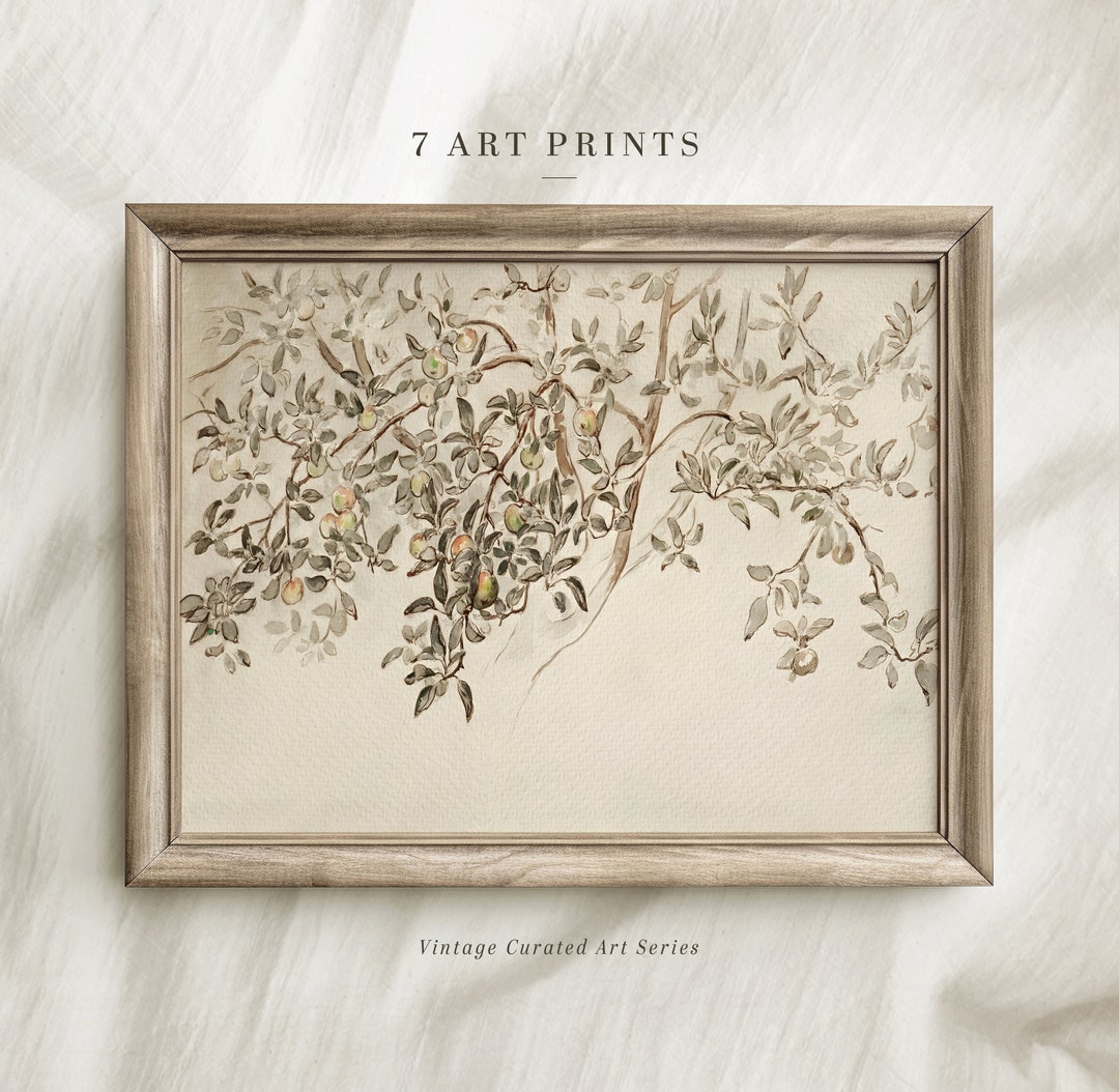 Vintage Tree Print Apple Tree Print Antique Plant Painting - Etsy