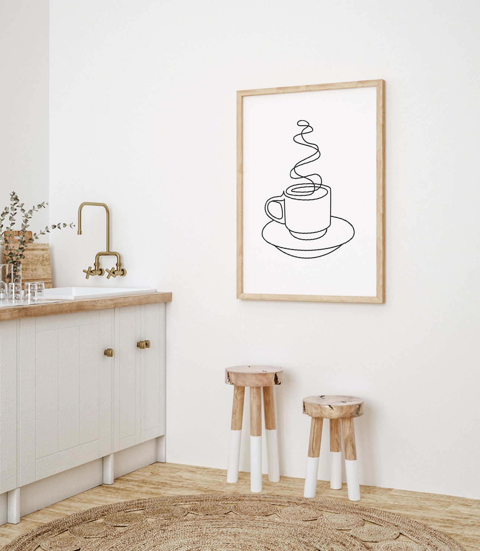 Kitchen Wall Art Set of 5 Line Drawing Kitchen Prints - Etsy Canada