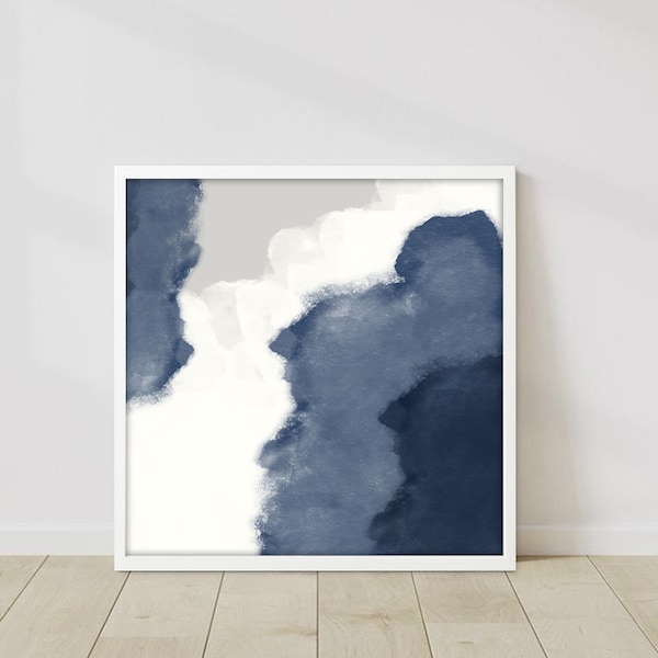 Abstract Art Navy - Etsy