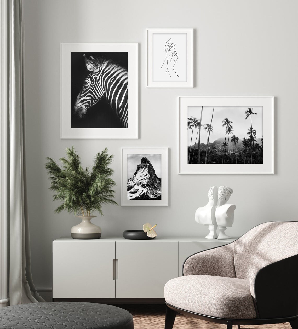 Set of 10 Prints Gallery Wall Set Wall Collage Kit Modern - Etsy