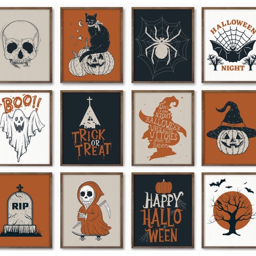 Halloween Art Mega Bundle Set Set of 15 Halloween Gallery - Etsy