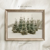 Winter Landscape Print, Winter Painting, Snowy Winter Trees Printable ...