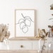 Kitchen Wall Art Set of 5, Line Drawing Kitchen Prints, Housewarming ...