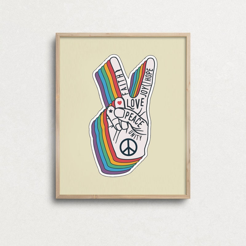 Peace Sign Poster - Etsy