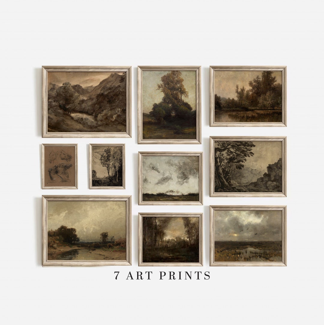 Rustic Landscape Gallery Wall Art Set of 10 (digital Download) - Etsy