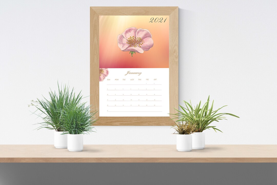 Printable Calendar 2021 Digital Download Instant Download - Etsy
