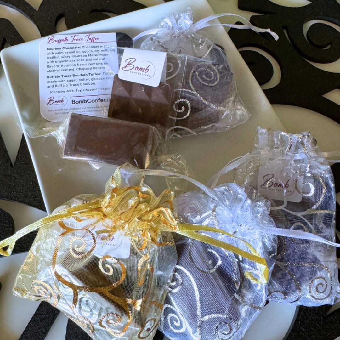 Bourbon Chocolate Gift Bag With Toffee & Bar : Boozy Wedding / Party ...