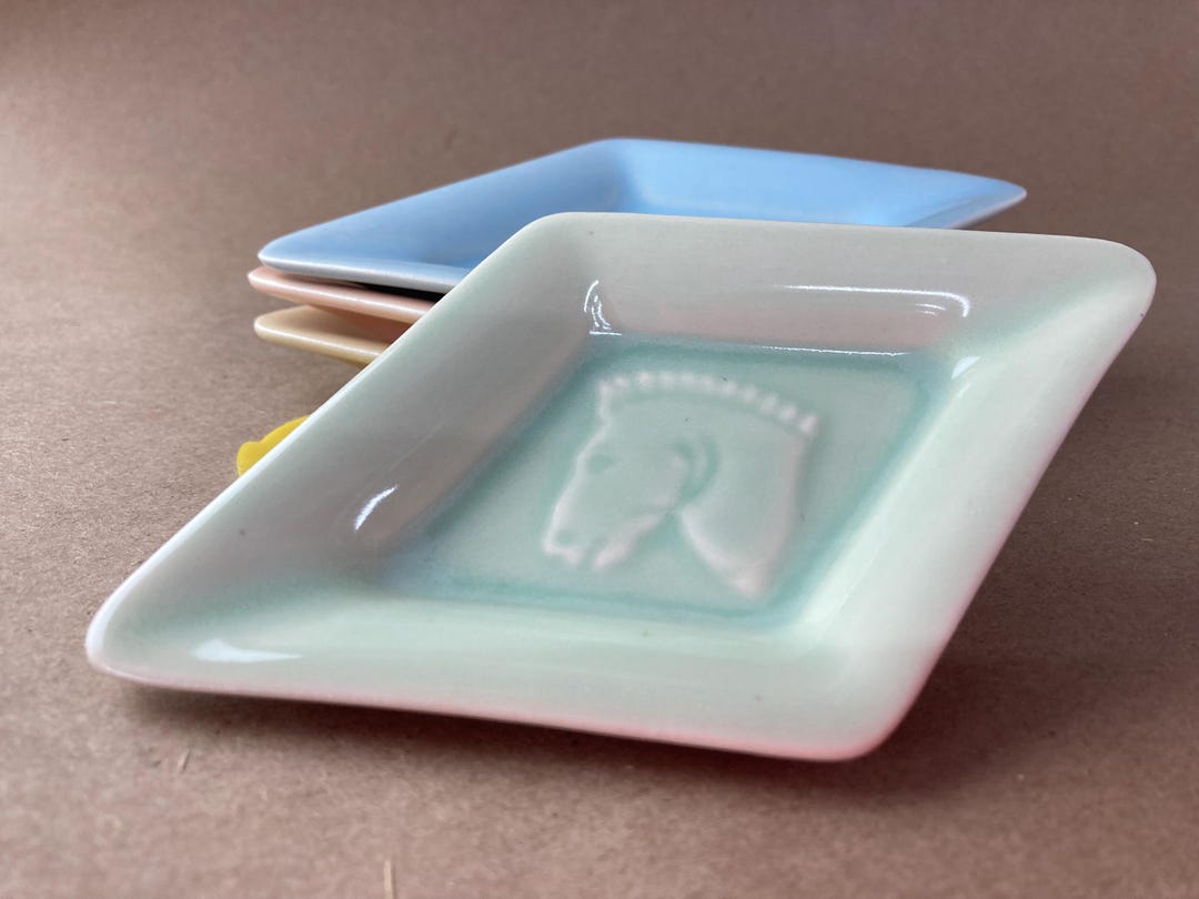 Vintage Butter Pat Diamond Shape With Horse - Etsy