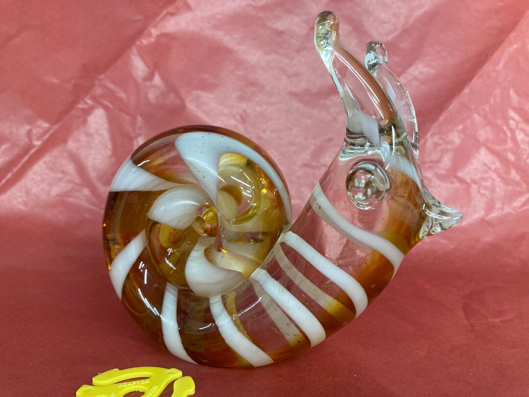Glass Snail Figurine Paperweight - Etsy